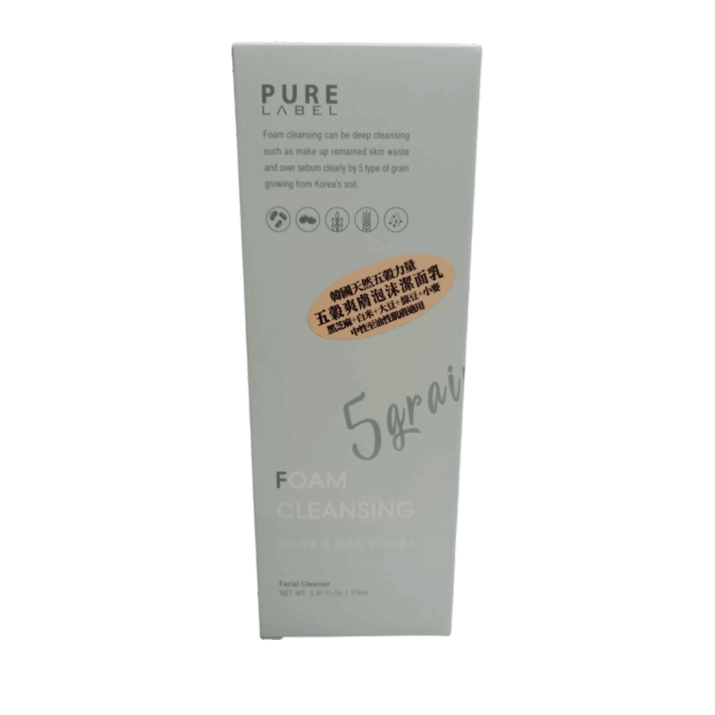 PURE LABEL 五穀爽膚泡沫潔面乳 175ML – 龍豐集團官方網購平台